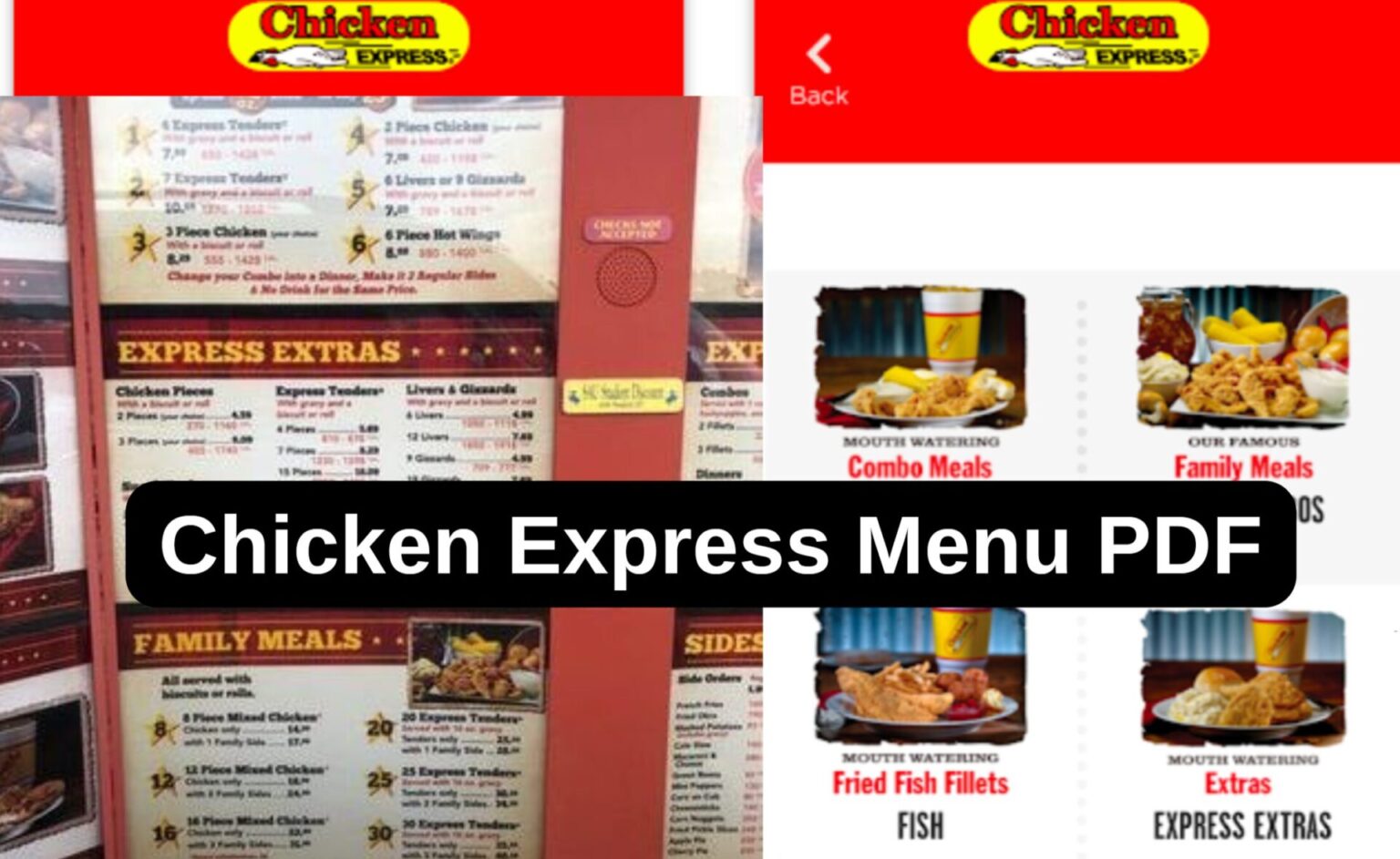 Chicken Express Menu PDF - Chicken Express Menu